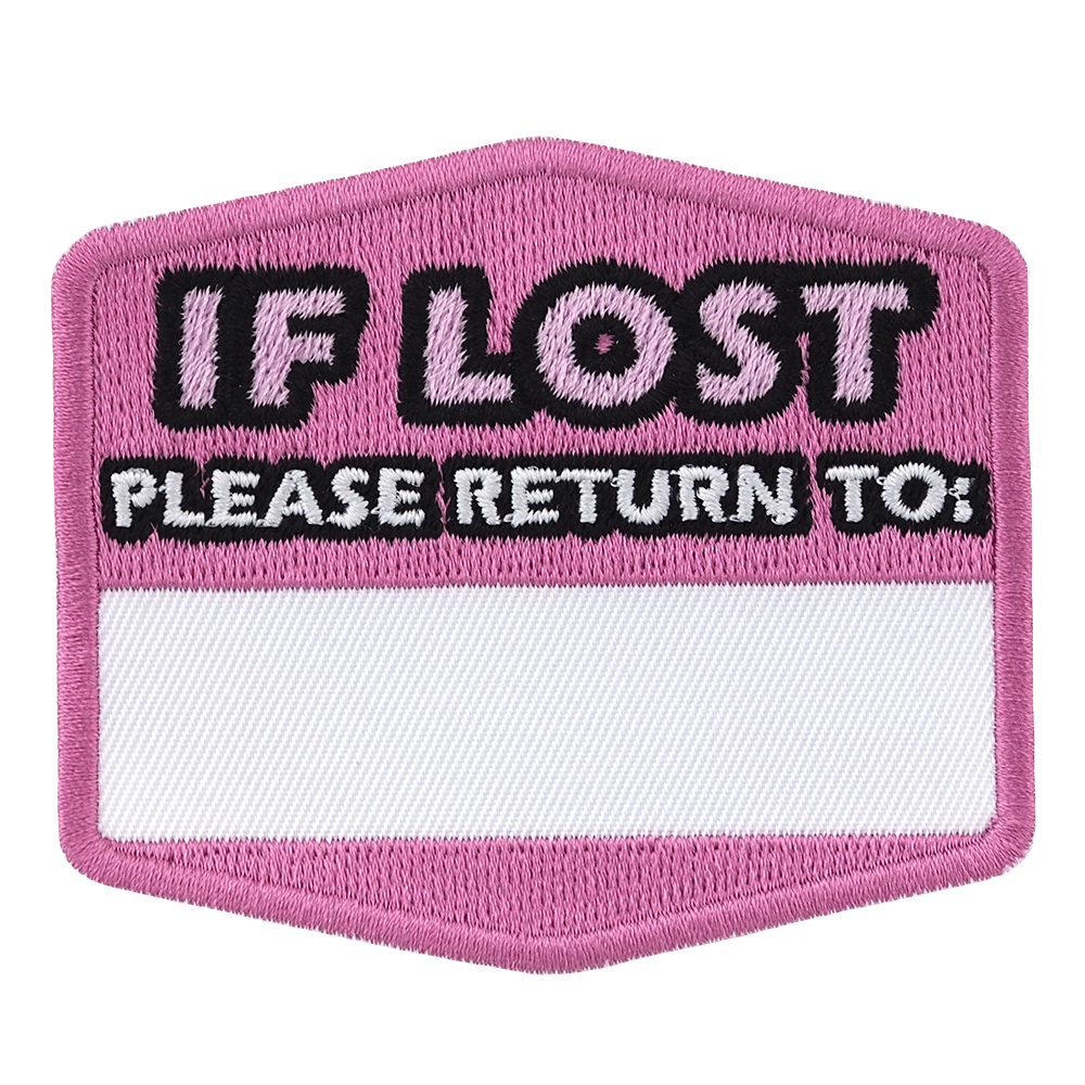 If lost violetti - haalarimerkki | Merkattu.fi - haalarimerkit netistä