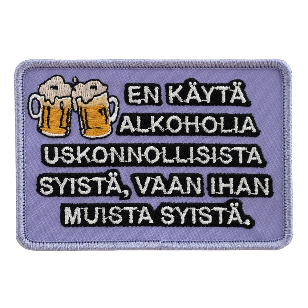 Muista syistä - haalarimerkki | Merkattu.fi - haalarimerkkikauppa